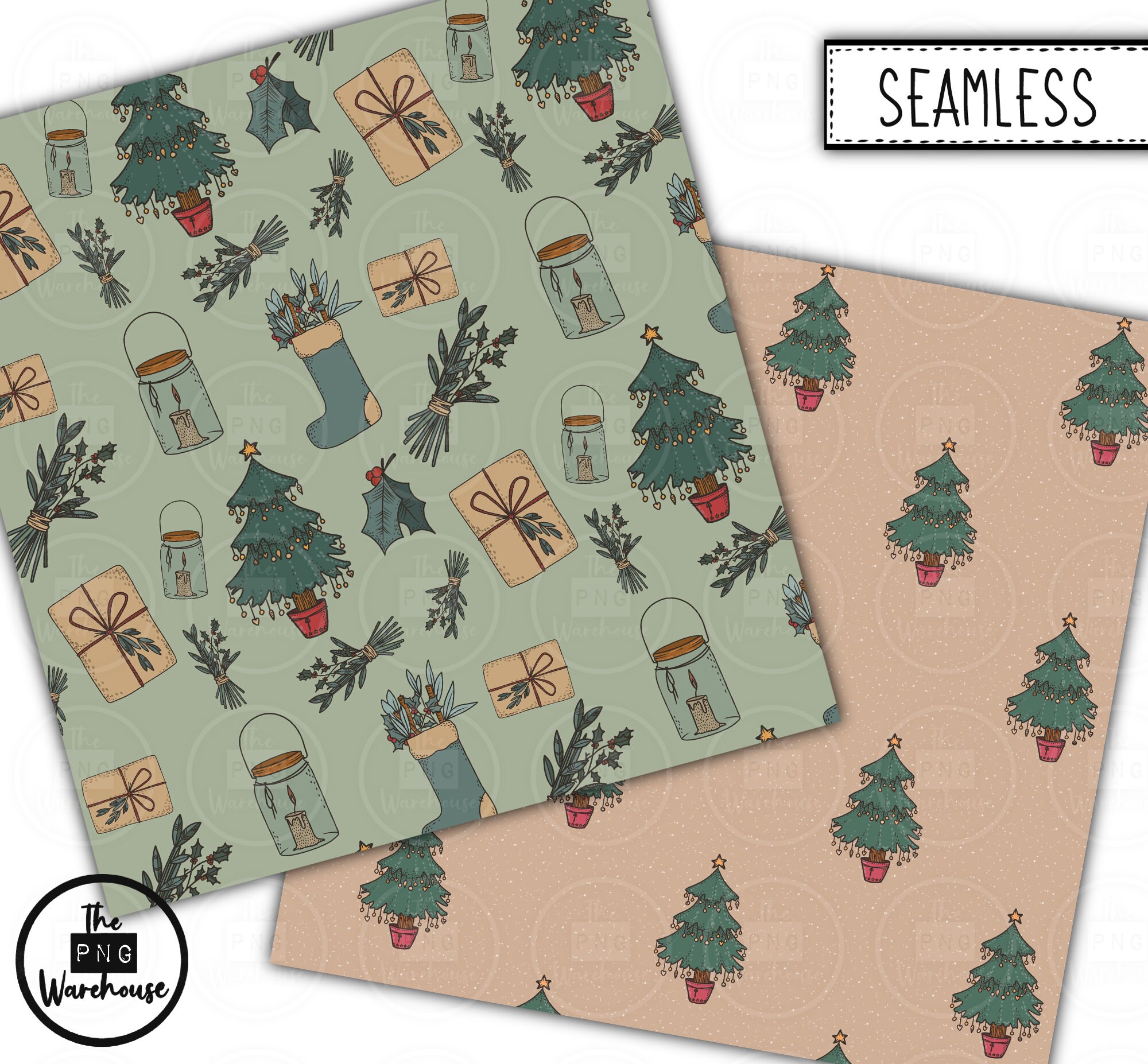 CHRISTMAS - Digital Paper Pack - 12 Jpegs - Instant Download - 300dpi ...