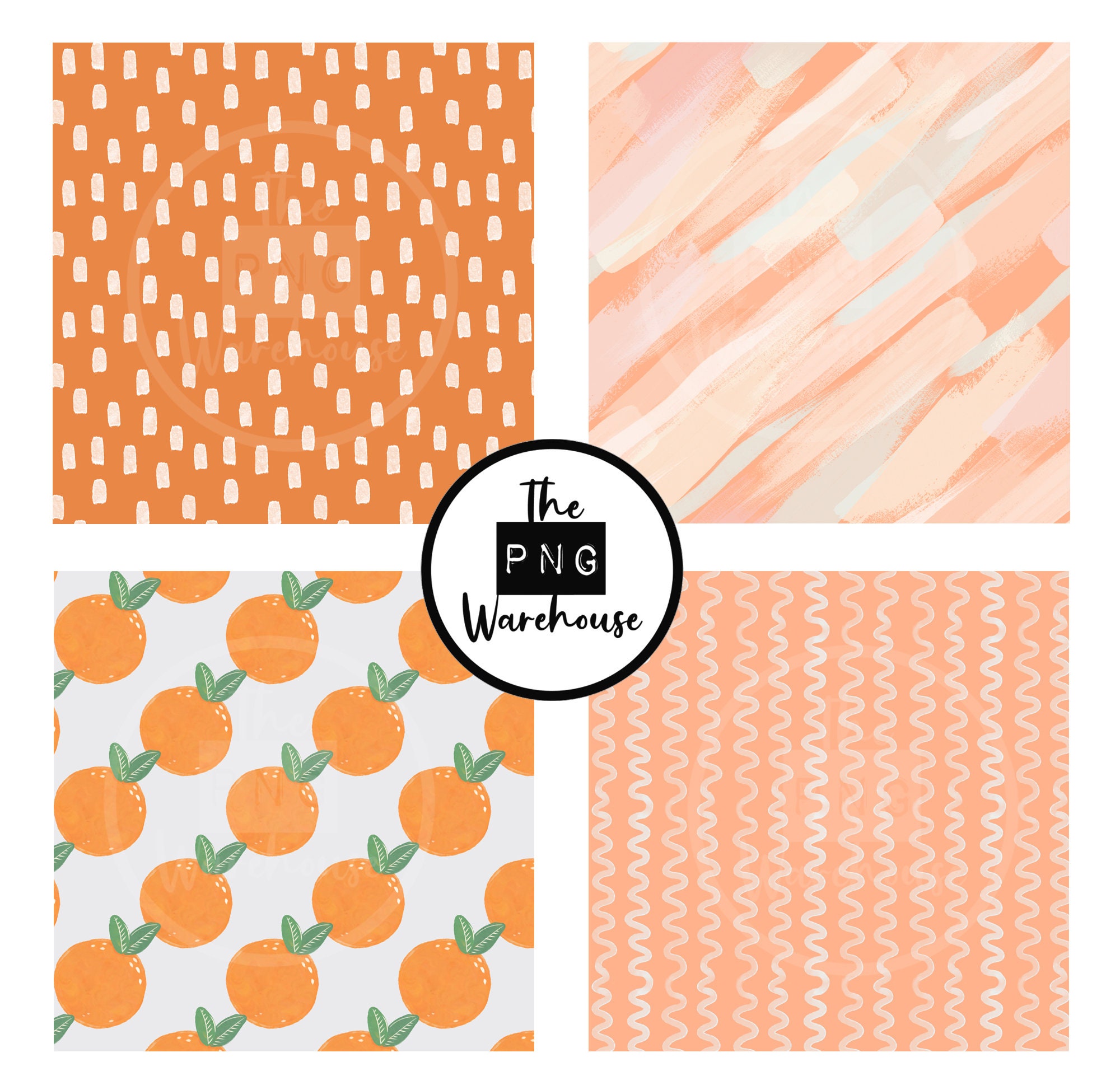 Peach Fuzz Patterns - Digital Paper Pack 12 Jpegs - Instant Download ...