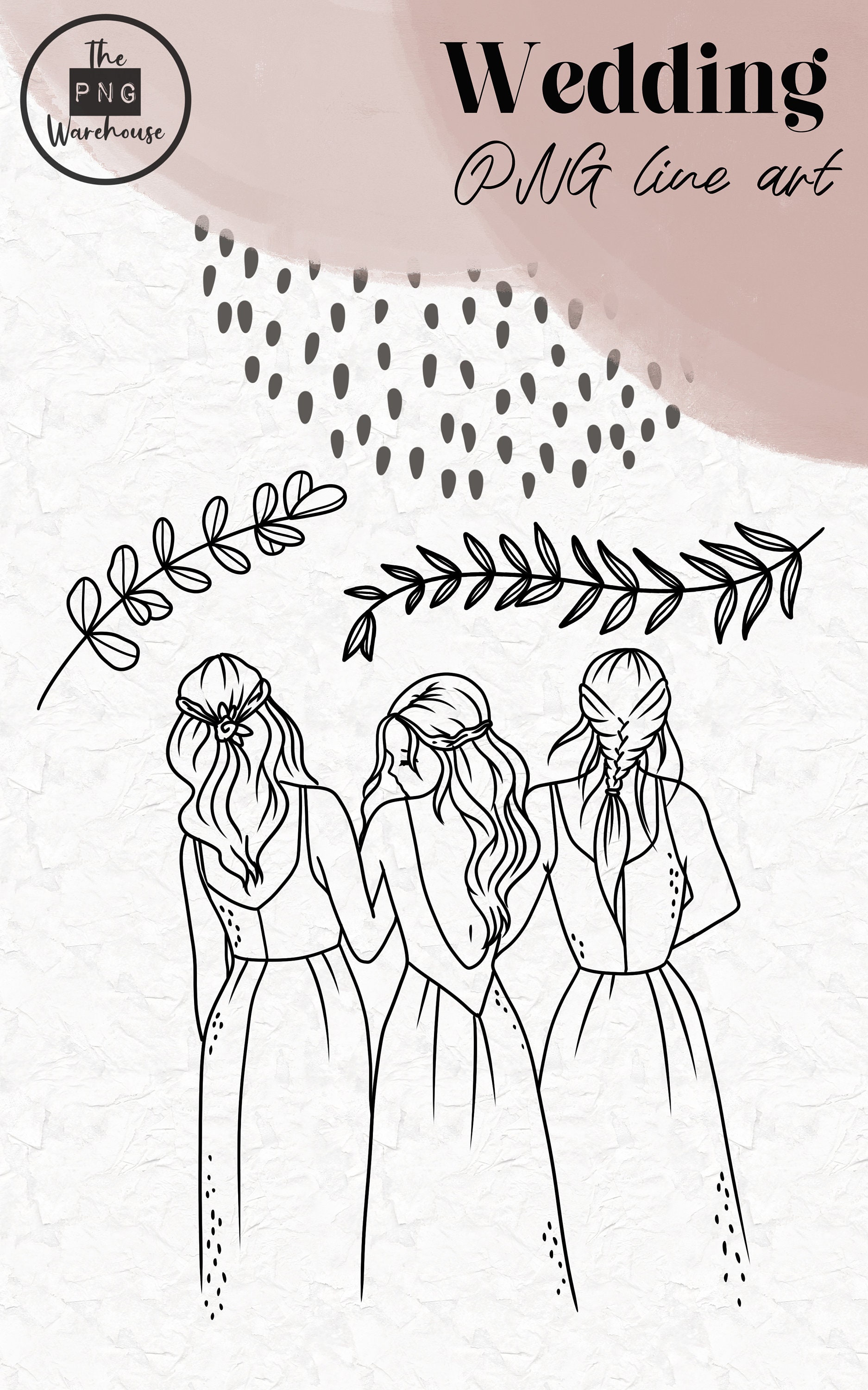 WEDDING Lineart Elements 25 Png Clip Art Designs Instant - Etsy Australia