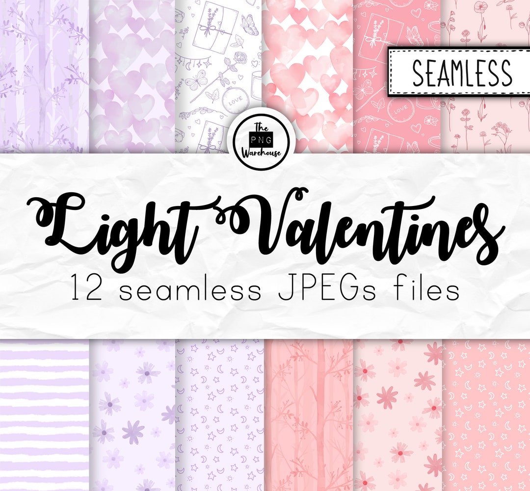 VALENTINES - Digital Paper Pack - 12 Jpegs - Instant Download - 300dpi ...