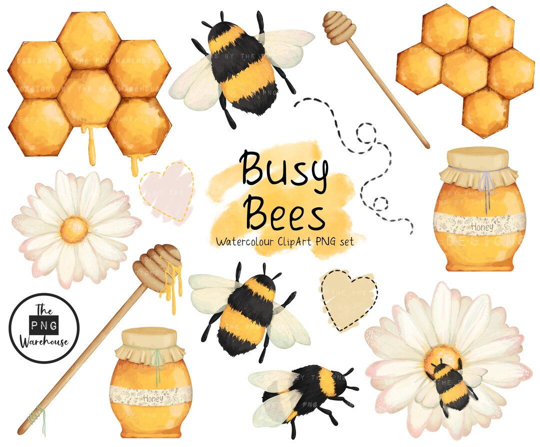 BUSY BEES CLIPART - 15 Pngs - Instant Download - 300dpi - Clip Art ...