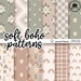 SOFT BOHO Patterns - Digital Paper Pack - 12 Jpegs - Instant Download ...