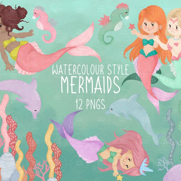 Mermaid and Dolphin - Etsy