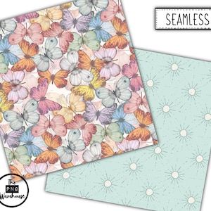 BUTTERFLIES - Digital Paper Pack - 12 Jpegs - Instant Download - 300dpi ...