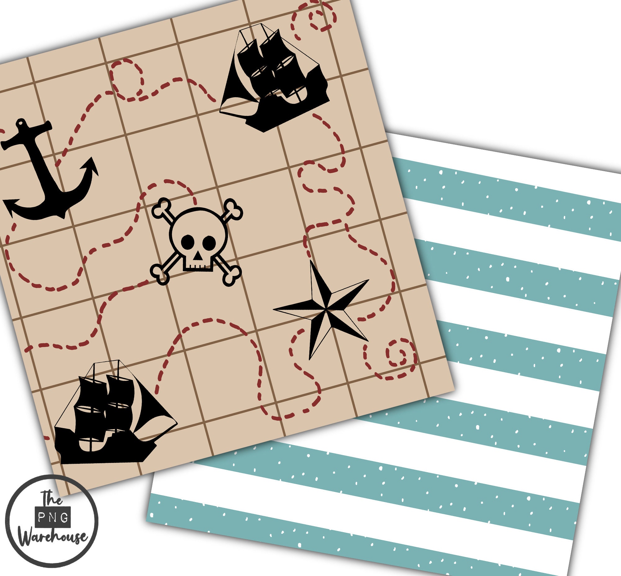 PIRATES Digital Paper Pack 12 Jpegs Instant Download - Etsy