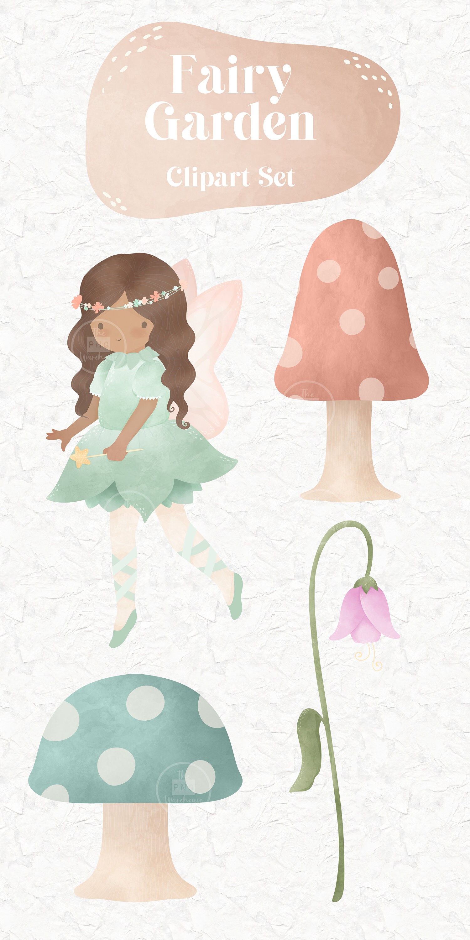 FAIRY GARDEN Clipart Pack 27 Pngs Instant Download - Etsy