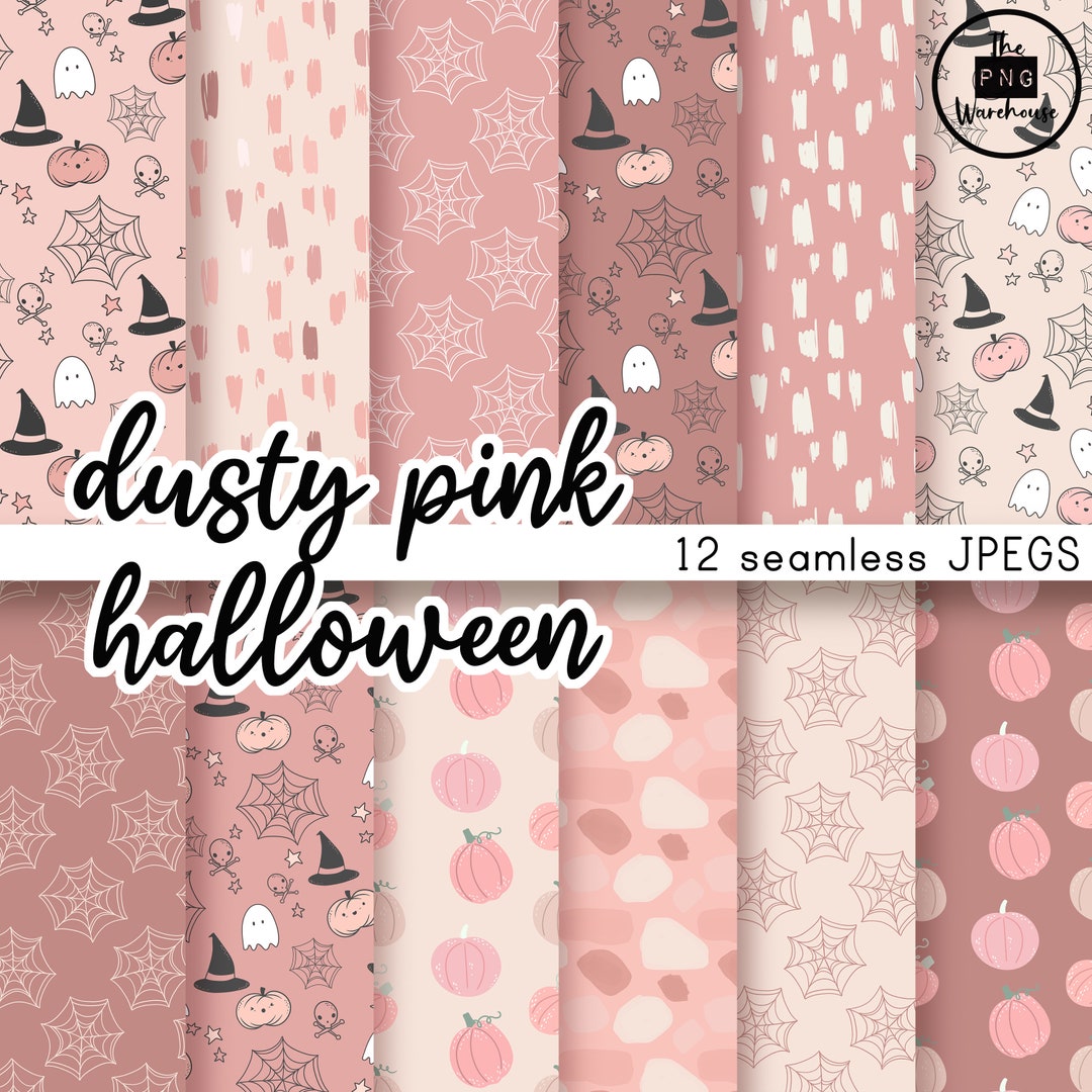 PINK HALLOWEEN - Digital Paper Pack - 12 Jpegs - Instant Download ...