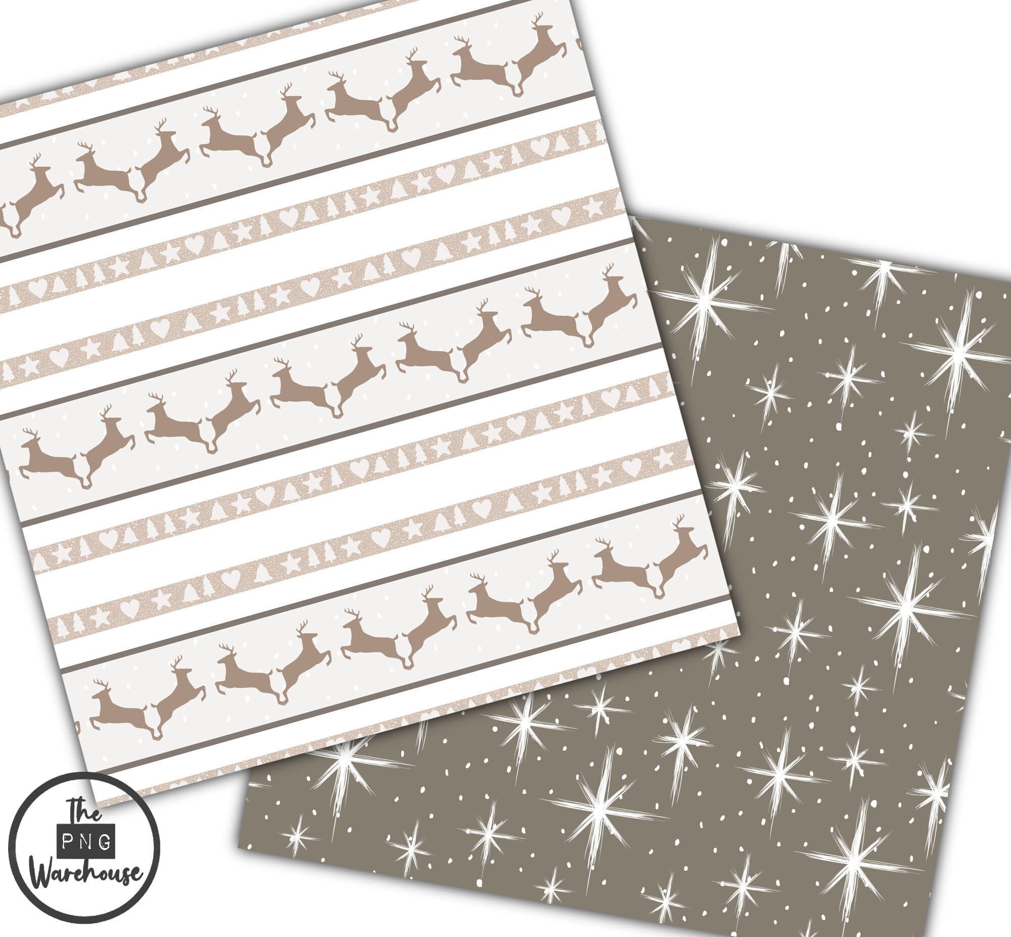 TAUPE CHRISTMAS Seamless Digital Paper Pack 12 Jpegs - Etsy