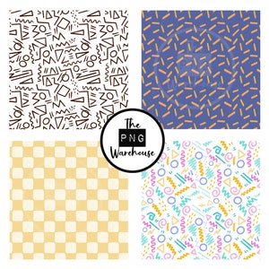 90s Patterns - Digital Paper Pack - 12 Jpegs - Instant Download ...