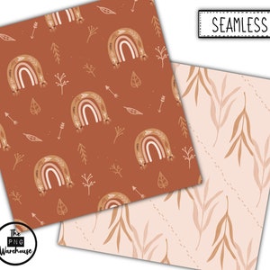 BOHO AUTUMN - Digital Paper Pack - 12 Jpegs - Instant Download - 300dpi ...