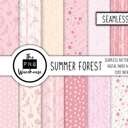 Watercolor Floral Boho Digital Paper Boho Patterns Pink - Etsy