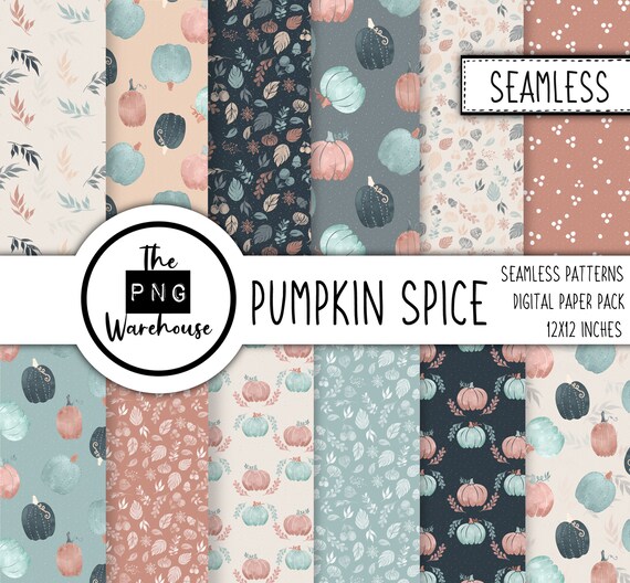 PUMPKIN SPICE Digital Paper Pack 12 Jpegs Instant - Etsy