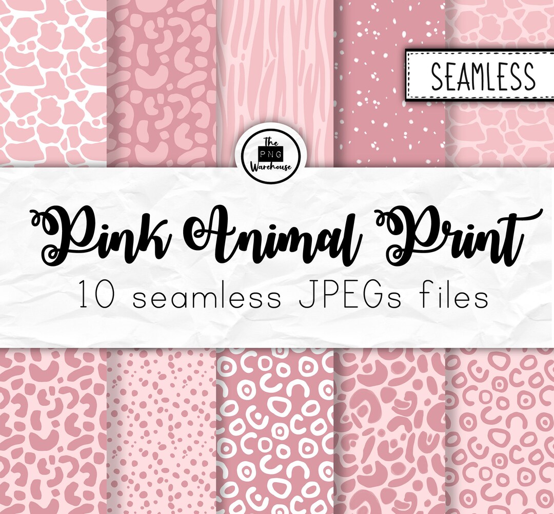 PINK ANIMAL PRINT - Digital Paper Pack - 10 Jpegs - Instant Download ...
