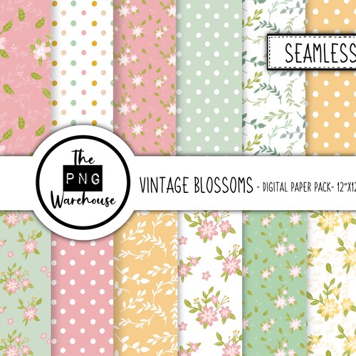 PASTEL CHRISTMAS Digital Paper Pack 12 Jpegs Instant | Etsy