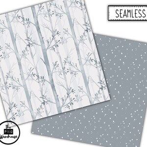 WINTER FOREST - Digital Paper Pack - 12 Jpegs - Instant Download ...