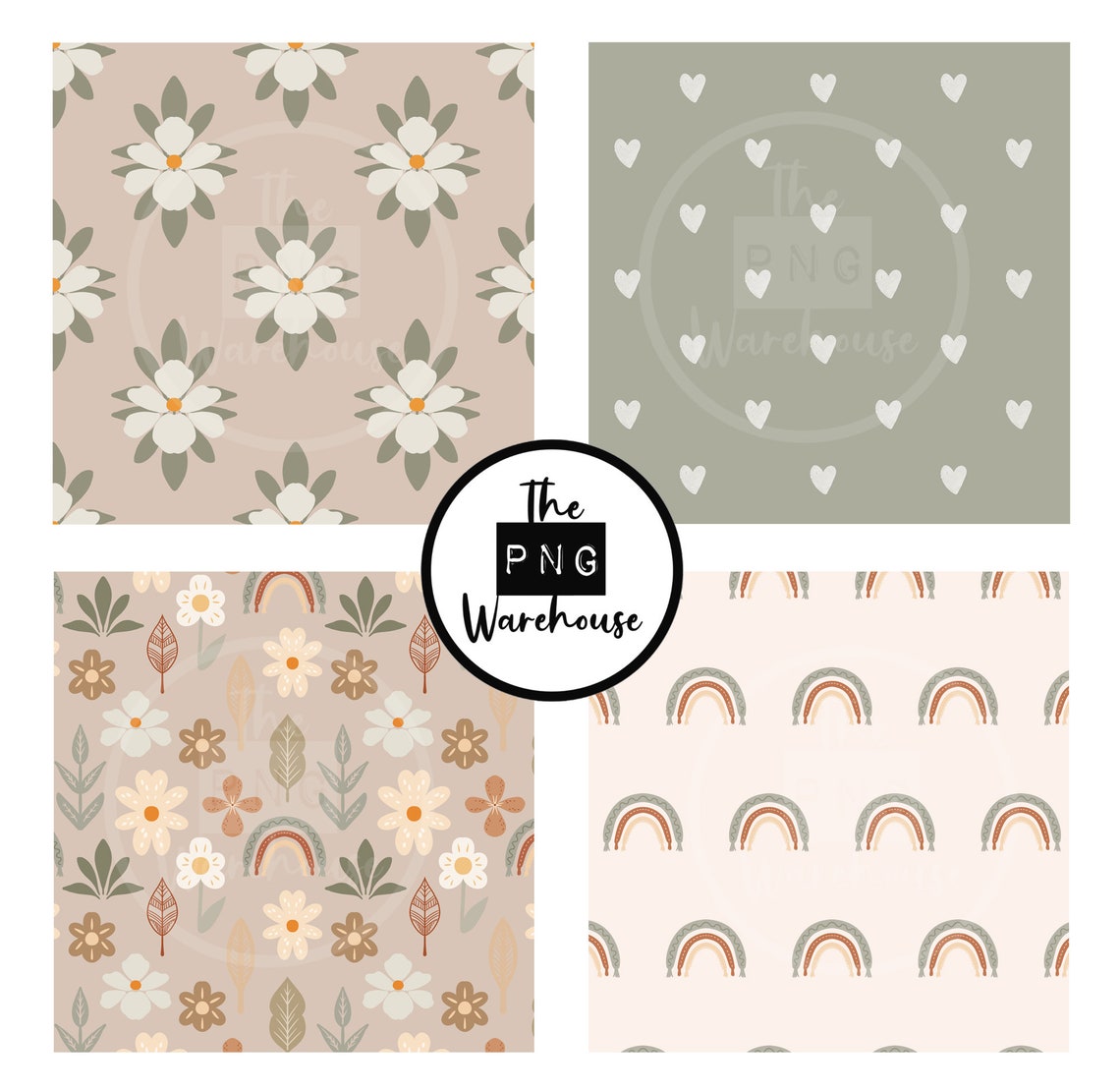 SOFT BOHO Patterns - Digital Paper Pack - 12 Jpegs - Instant Download ...