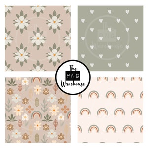 SOFT BOHO Patterns - Digital Paper Pack - 12 Jpegs - Instant Download ...