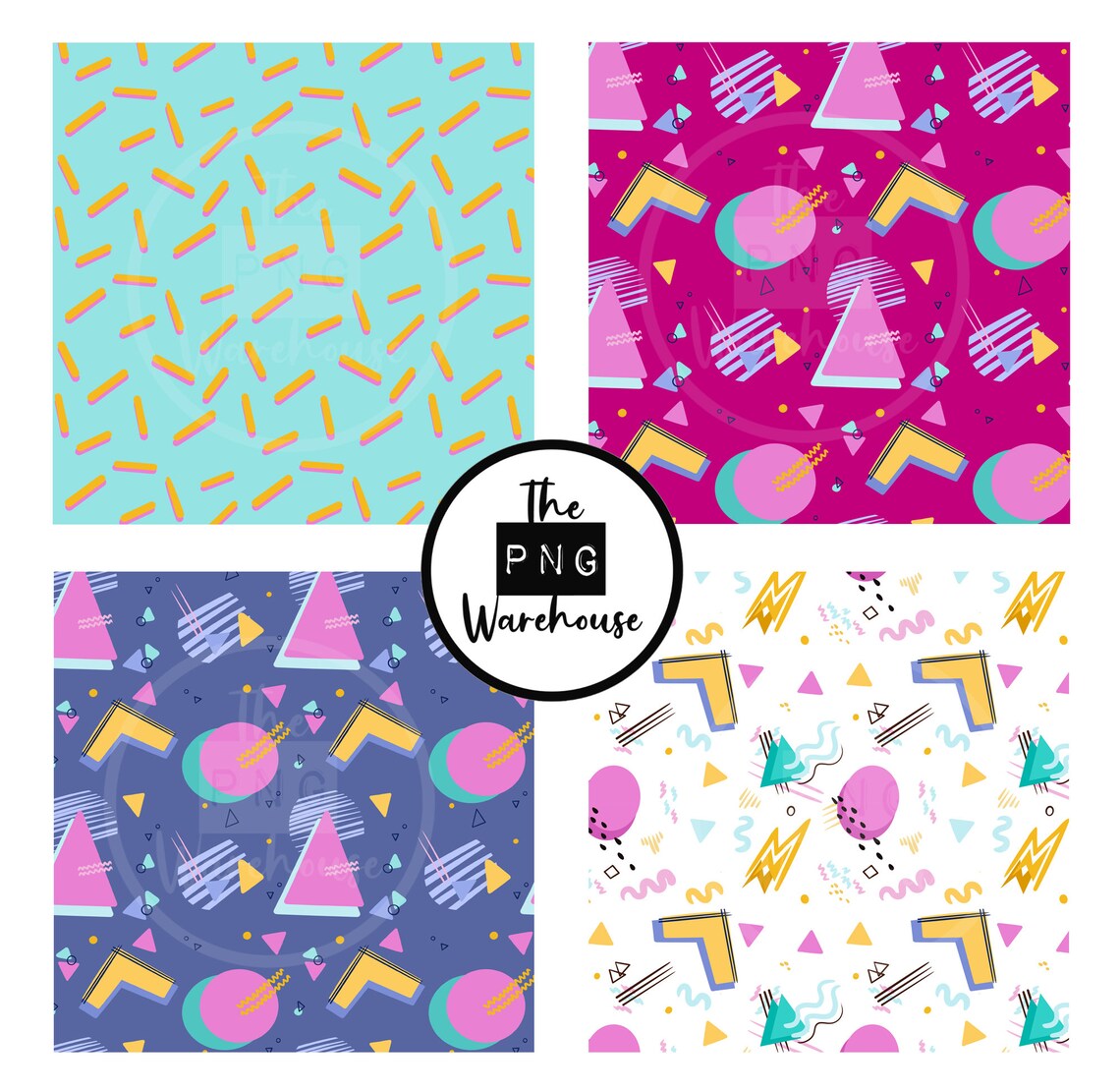 90s Patterns - Digital Paper Pack - 12 Jpegs - Instant Download ...
