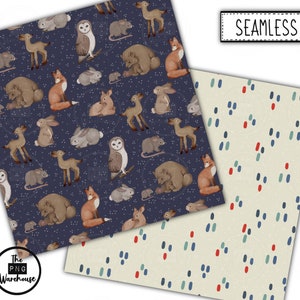 FOREST ANIMALS - Digital Paper Pack - 12 Jpegs - Instant Download ...