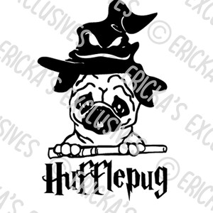Hufflepug Hufflepuff Pug Dog Vinyl Decal - Etsy