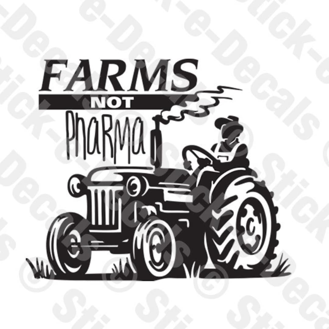 FARMS NOT PHARMA Farming Farmer Vinyl Decal - Etsy