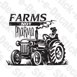 FARMS NOT PHARMA Farming Farmer Vinyl Decal - Etsy