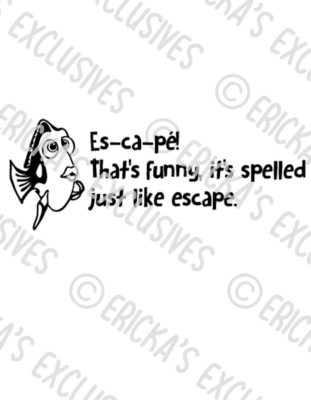 Dory Escape Vinyl Decal - Etsy