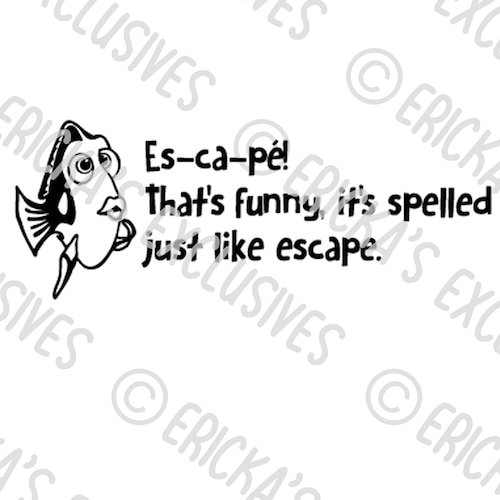 Dory Escape Vinyl Decal - Etsy