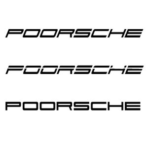 POORSCHE Vinyl Decal Porsche Parody - Etsy
