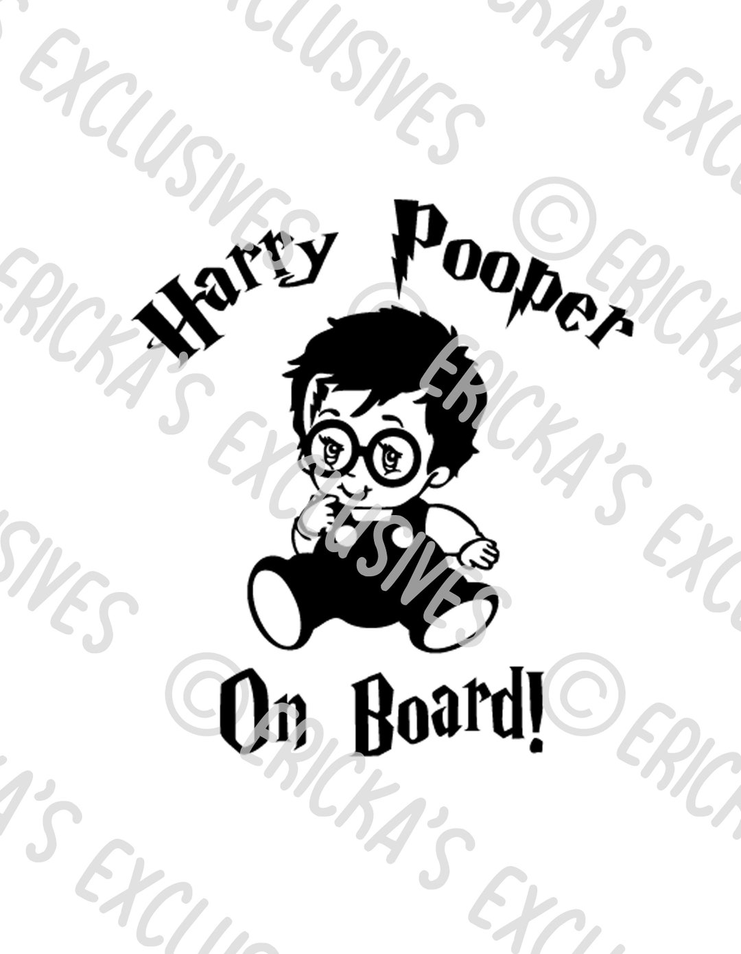 Harry Pooper on Board Baby Safety Vinyl Decal - Etsy