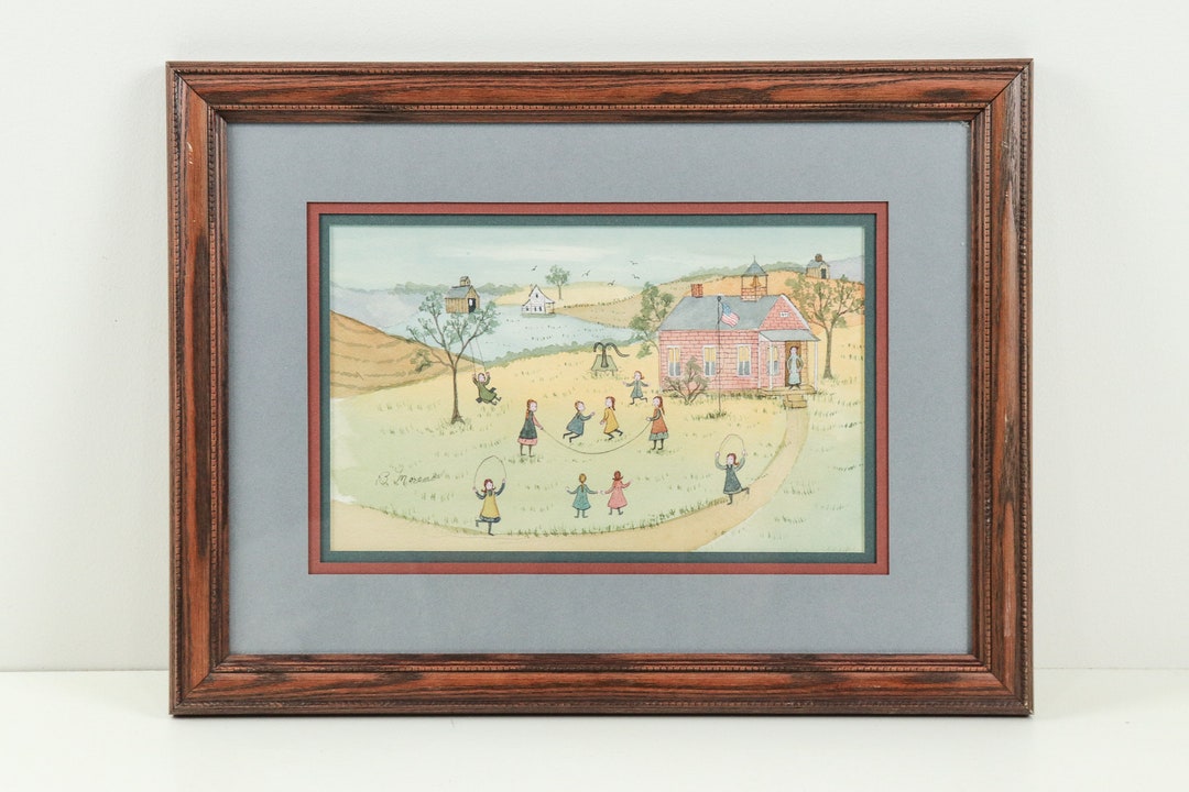 Original Watercolor Painting of School Yard by Bridget Moreno ...