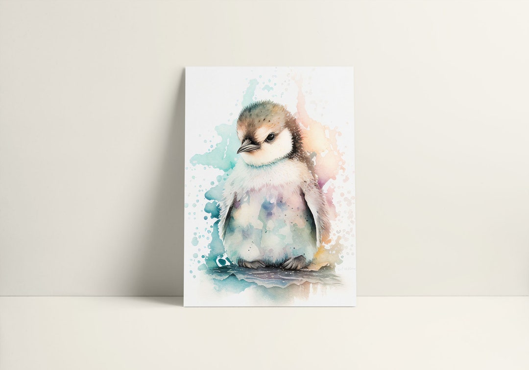 Penguin Printable Wall Art, Nursery Wall Decor, Watercolor Penguin ...