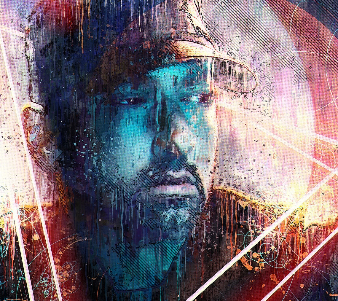 Eminem Instant Digital Download - Eminem Poster - Eminem Art,abstract ...