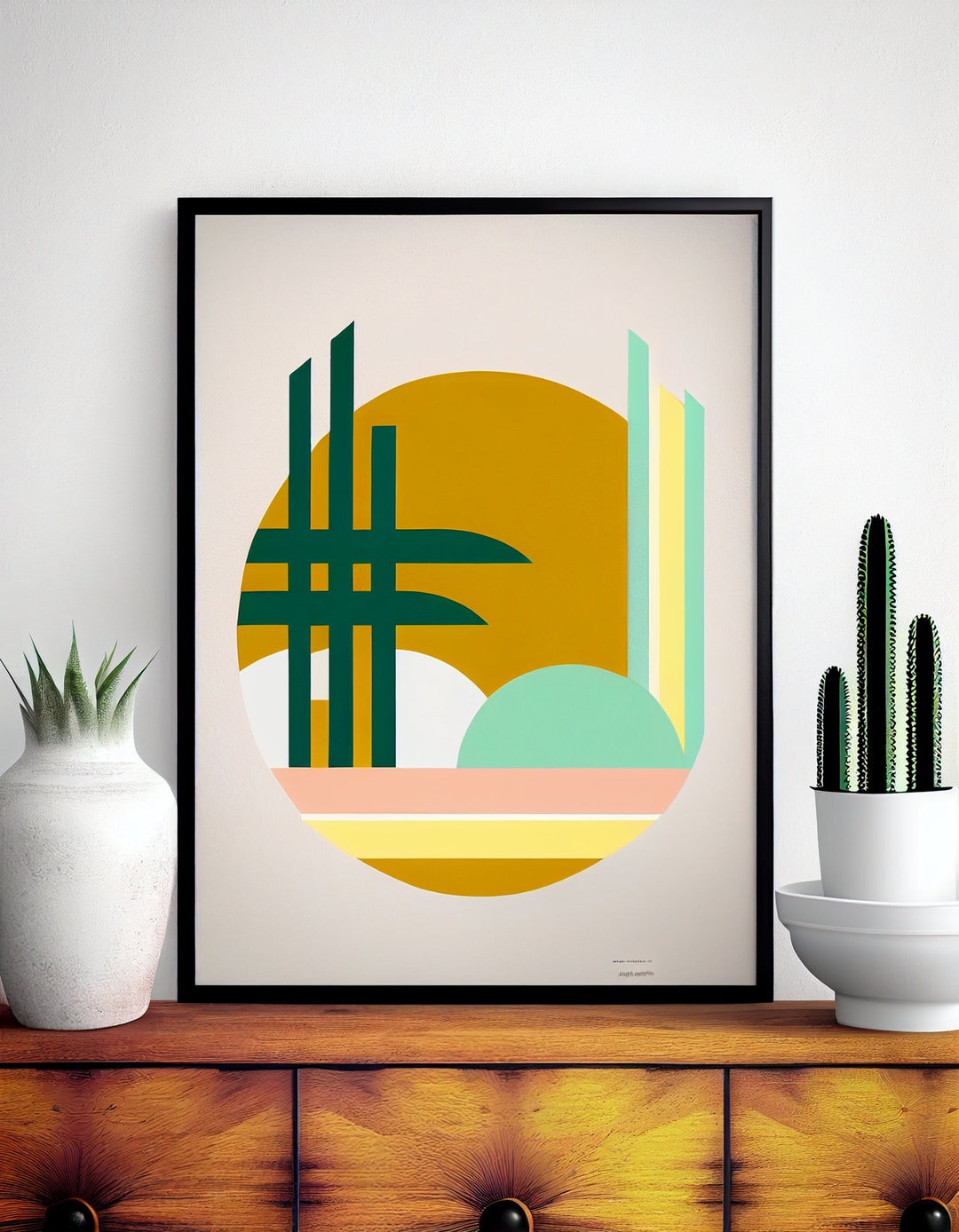 Digital Print Minimalistic Wall Art, Abstract Wall Art, Mid-century ...