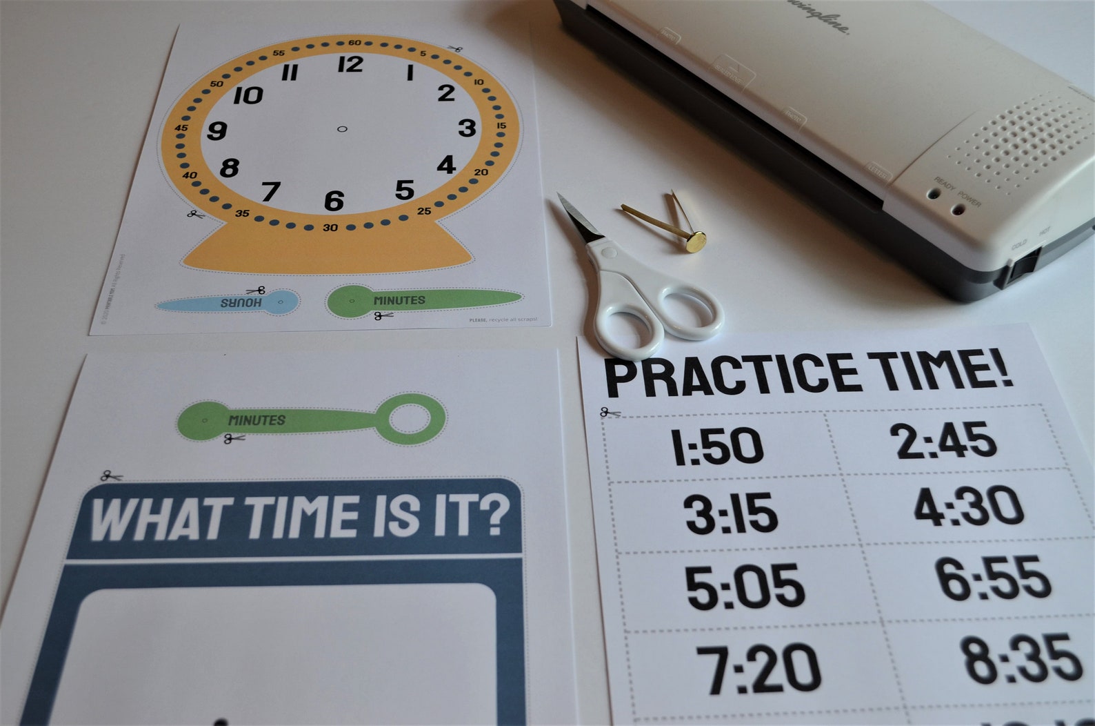 Printable Student Clock (with Easy Minute Hand) - Etsy