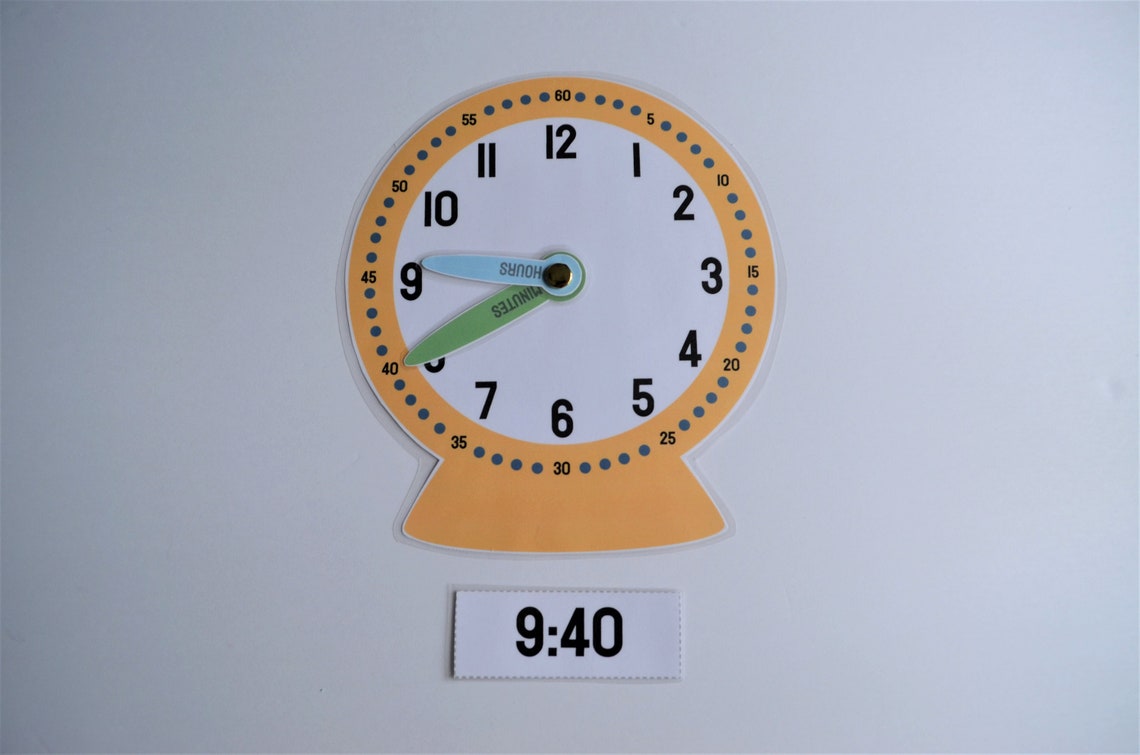 Printable Student Clock (with Easy Minute Hand) - Etsy