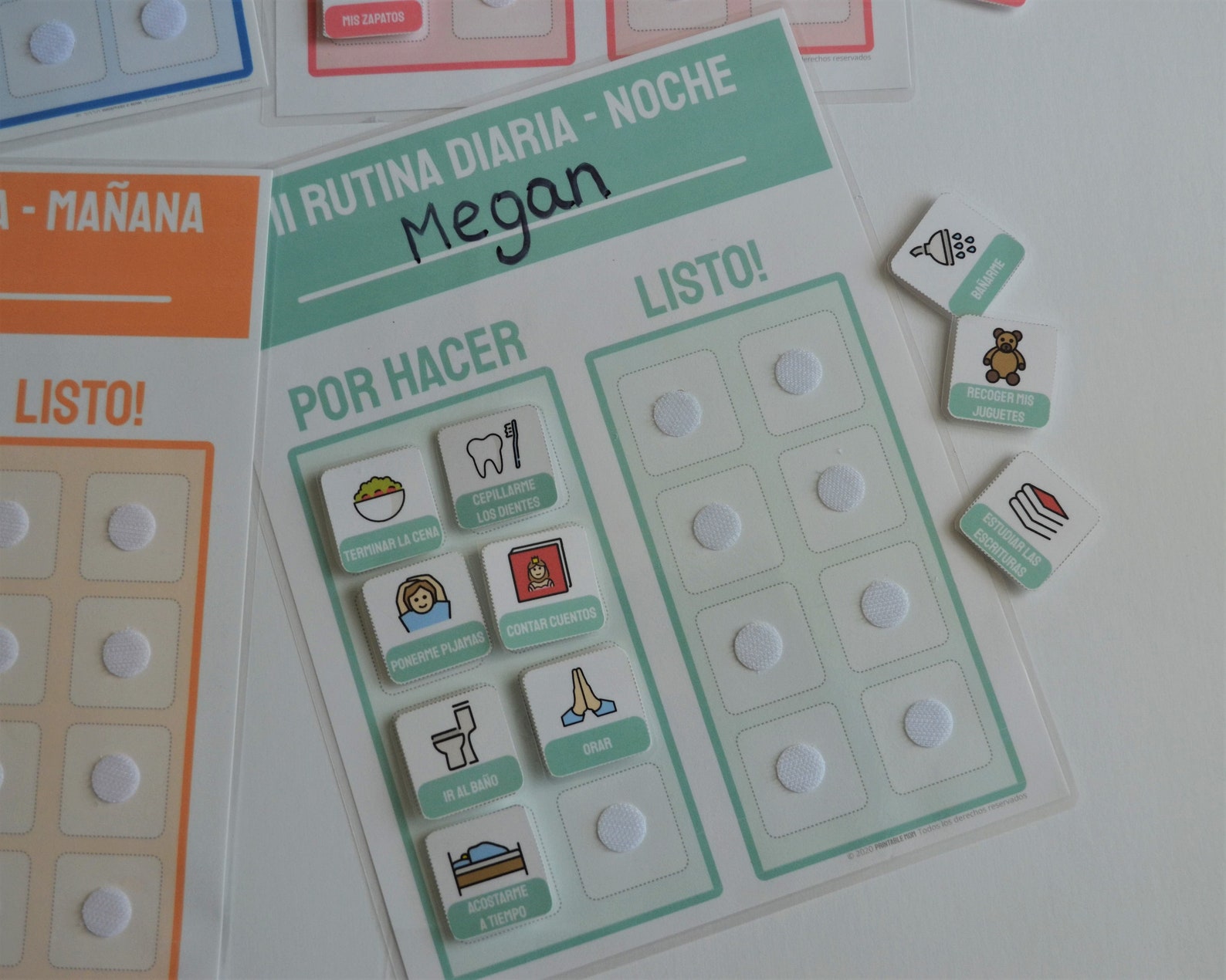 TABLA de QUEHACERES diarios y RUTINAS para niños Imprimible Version ...