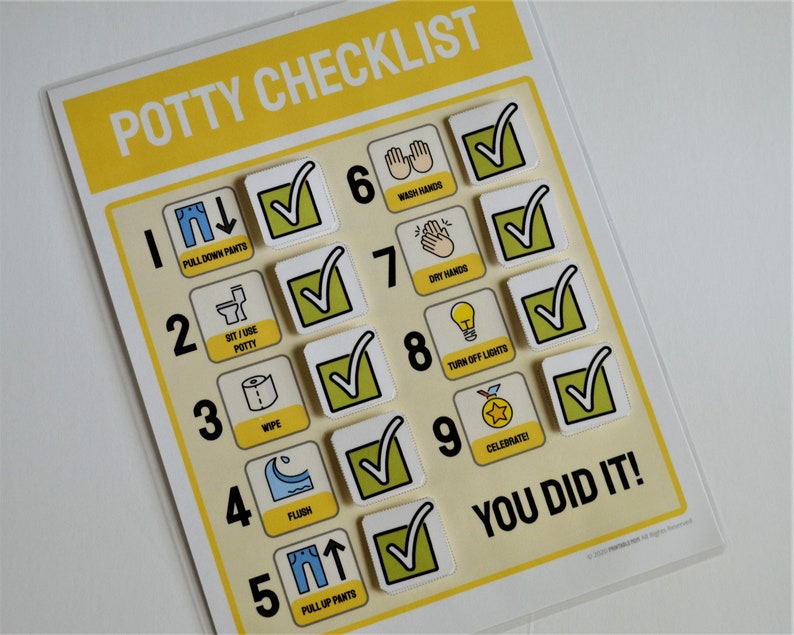 POTTY ROUTINE CHECKLIST (printable) - Etsy