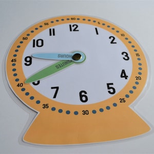 Printable Student Clock (with Easy Minute Hand) - Etsy