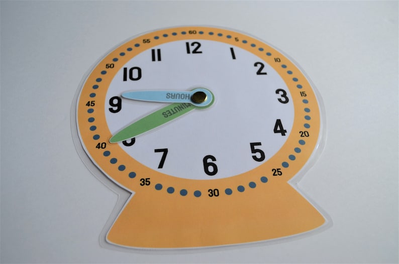 Printable Student Clock (with Easy Minute Hand) - Etsy
