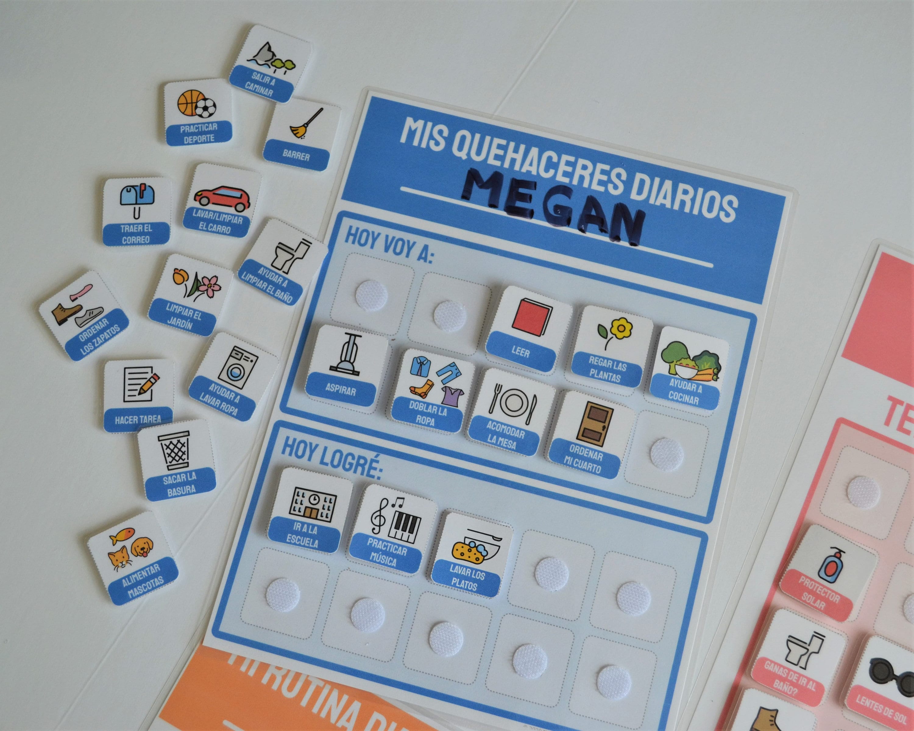 TABLA de QUEHACERES diarios y RUTINAS para niños Imprimible Version ...