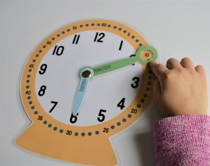 Printable Student Clock (with Easy Minute Hand) - Etsy