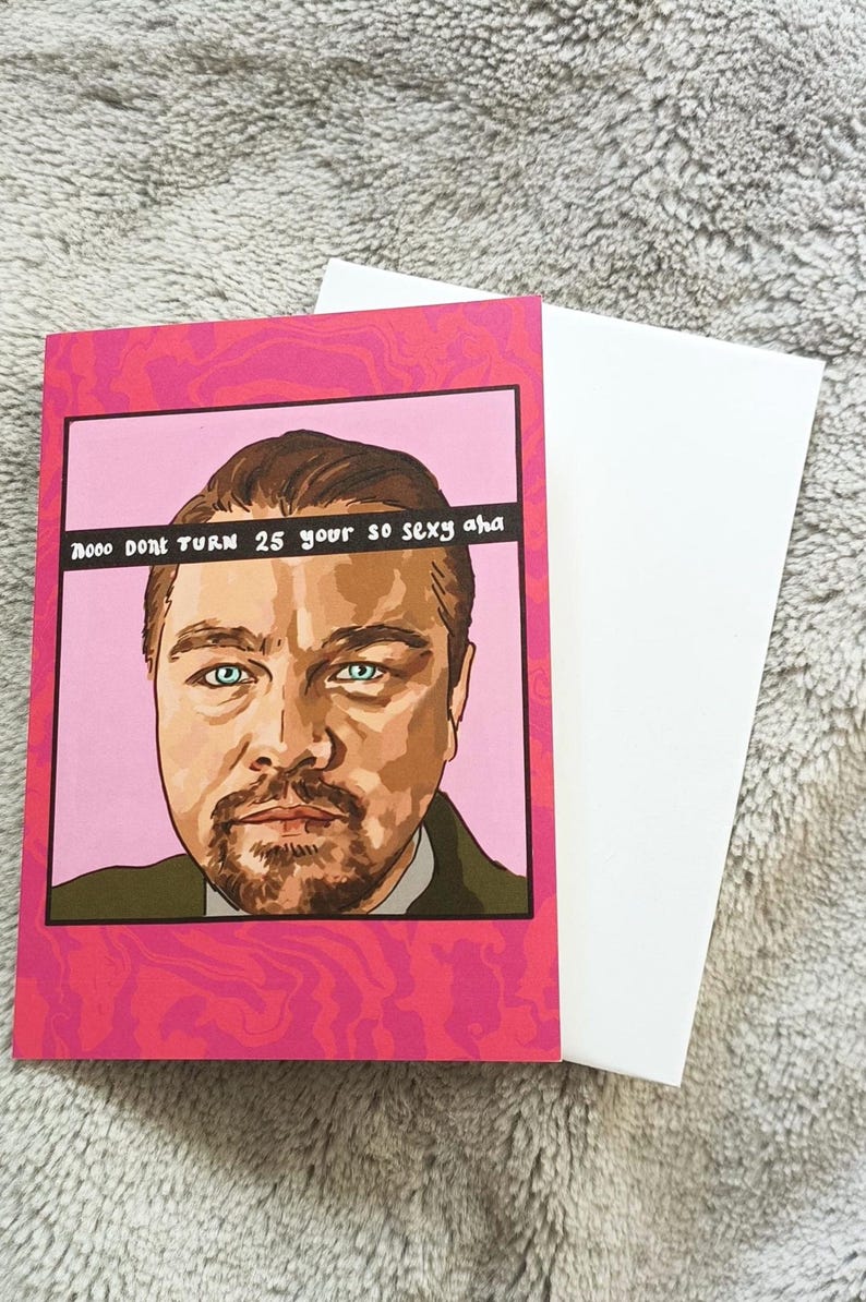 Leonardo Dicaprio 25th Birthday Card - Etsy UK