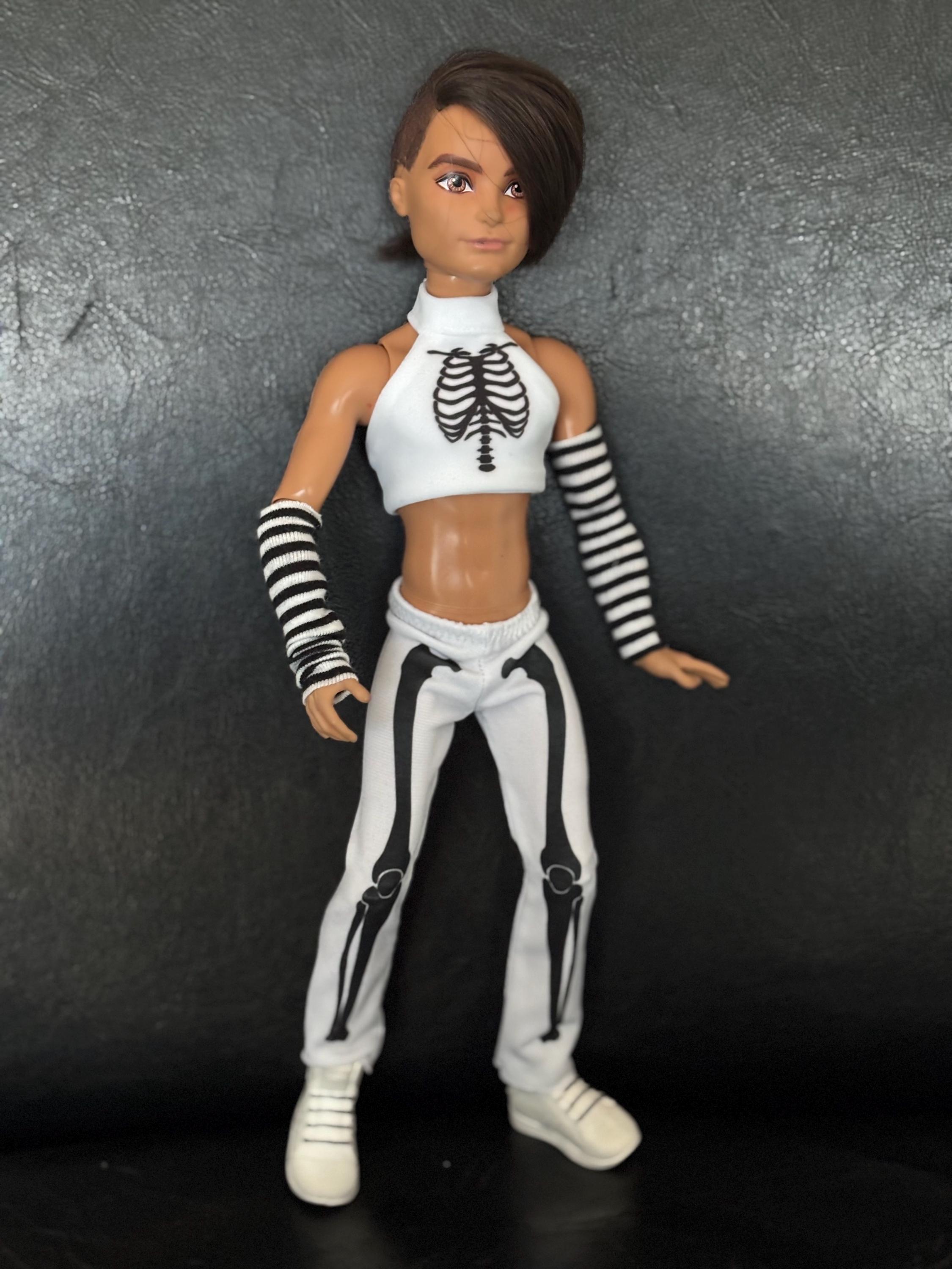 Skeleton Outfit for 12" Slimline Boy Dolls, EAH, MH, BTS - Etsy
