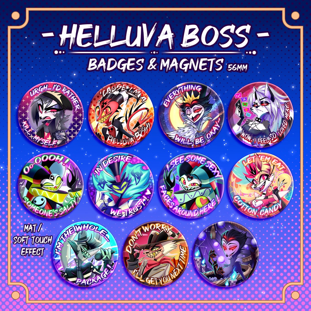 HELLUVA BOSS Buttons Badges & Magnets - Etsy