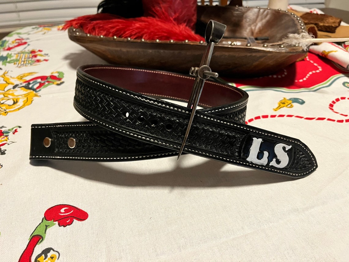 Basket Stamp Belt With Brand or Initials - Etsy