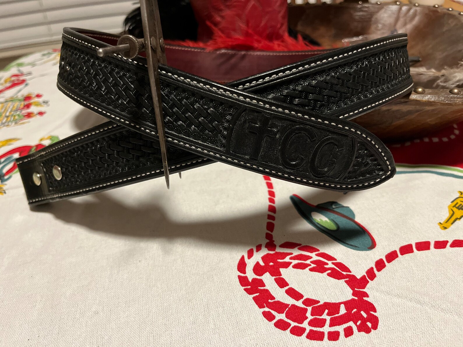 Basket Stamp Belt With Brand or Initials - Etsy