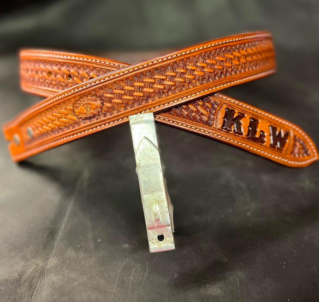 Basket Stamp Belt With Brand or Initials - Etsy