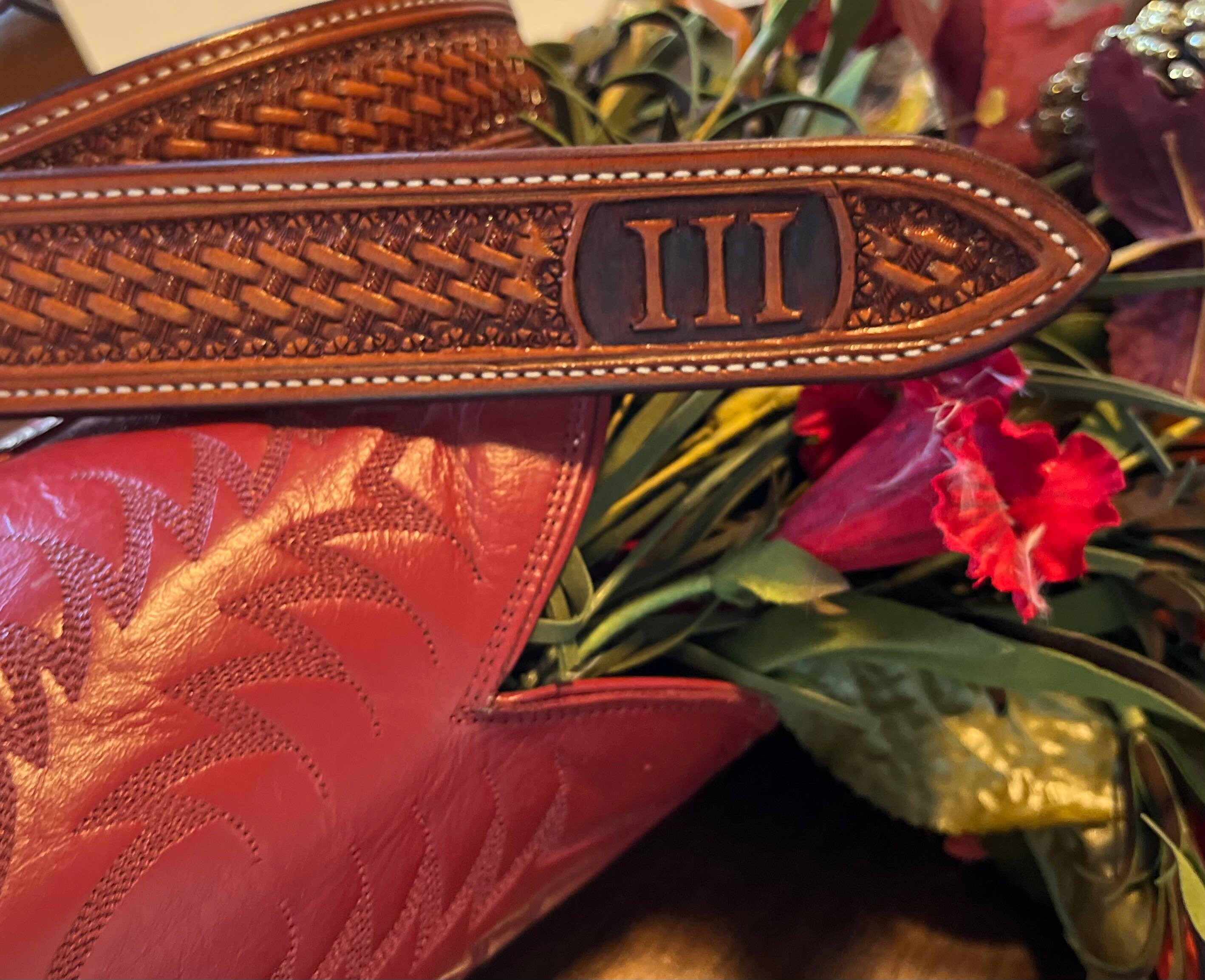 Basket Stamp Belt With Brand or Initials - Etsy