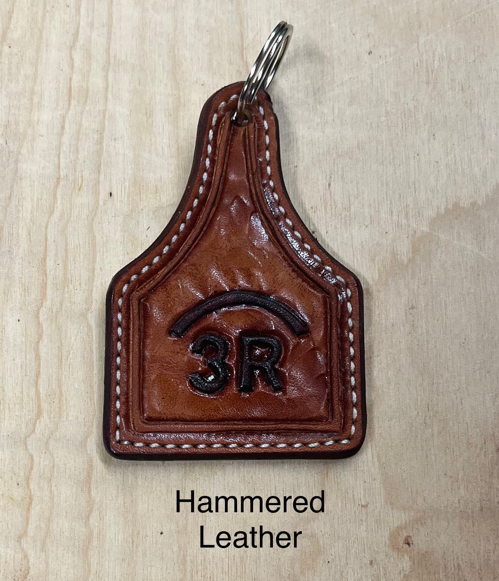 Handmade Leather Ear Tag Key Chains Personalized With Your | Etsy